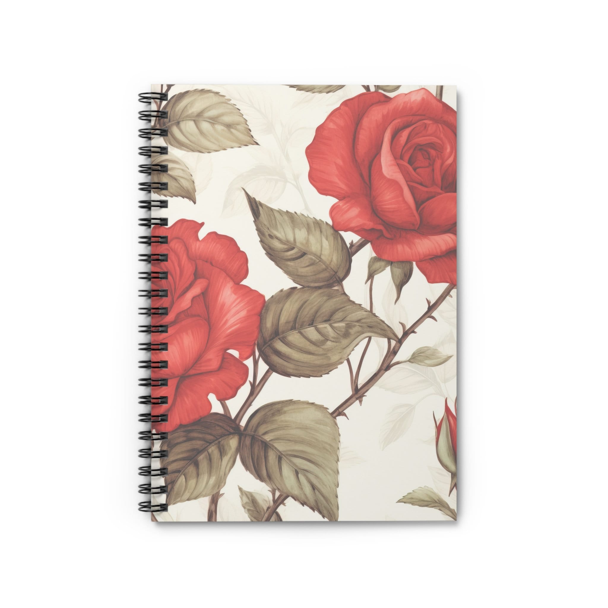 Notebook Spiral Journal Red Rose Journal Keepsake Journal - Etsy