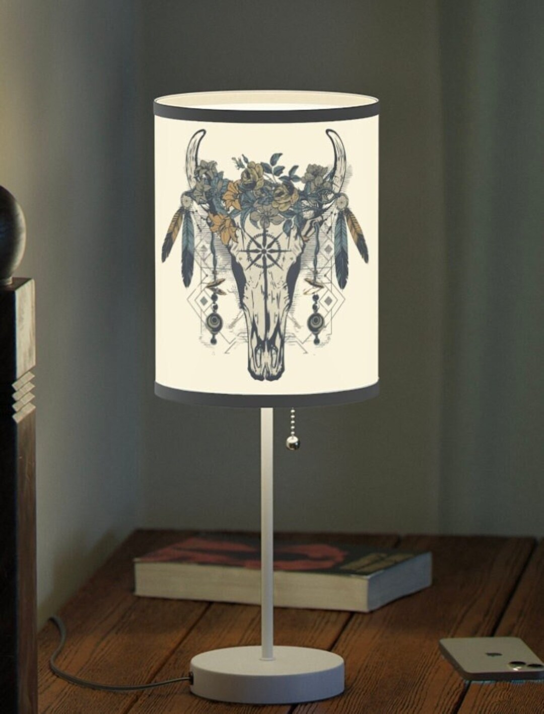 Native American Table Lamp on a Stand, USCA Plug, Perfect Gift With ...