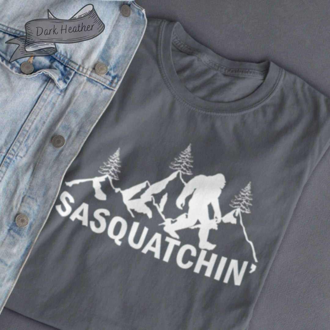 Bigfoot Shirt Sasquatch Forest Silhouette | Unique Big Foot Tshirt for ...
