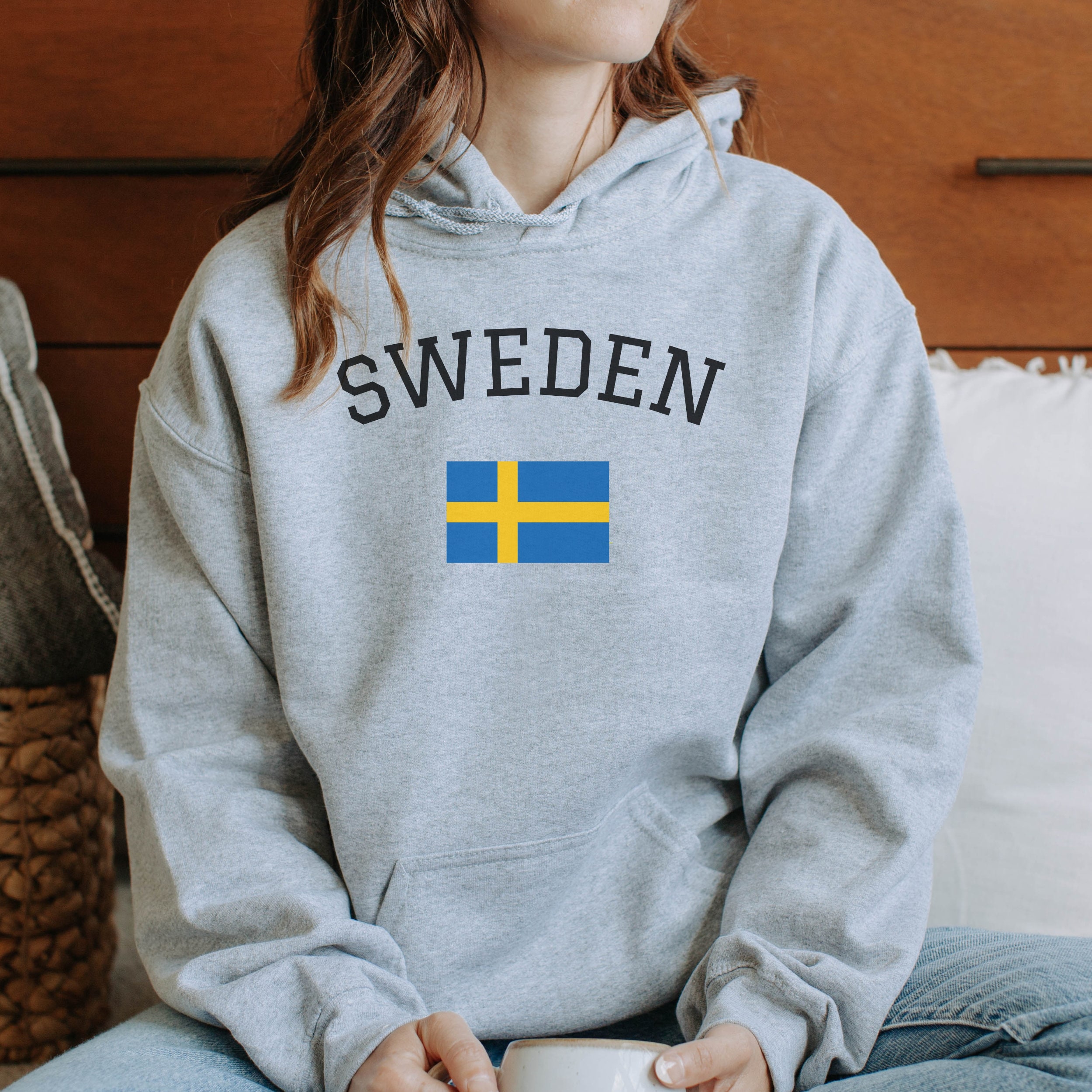 Swedish Flag Emblem Sweden Scandinavia Hoodie for Lovers of - Etsy