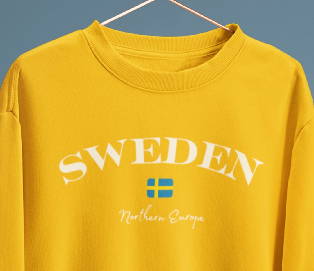Sweden Swedish Flag Shirt, Best Swedish Tshirt, Sweden Scandi Travel ...