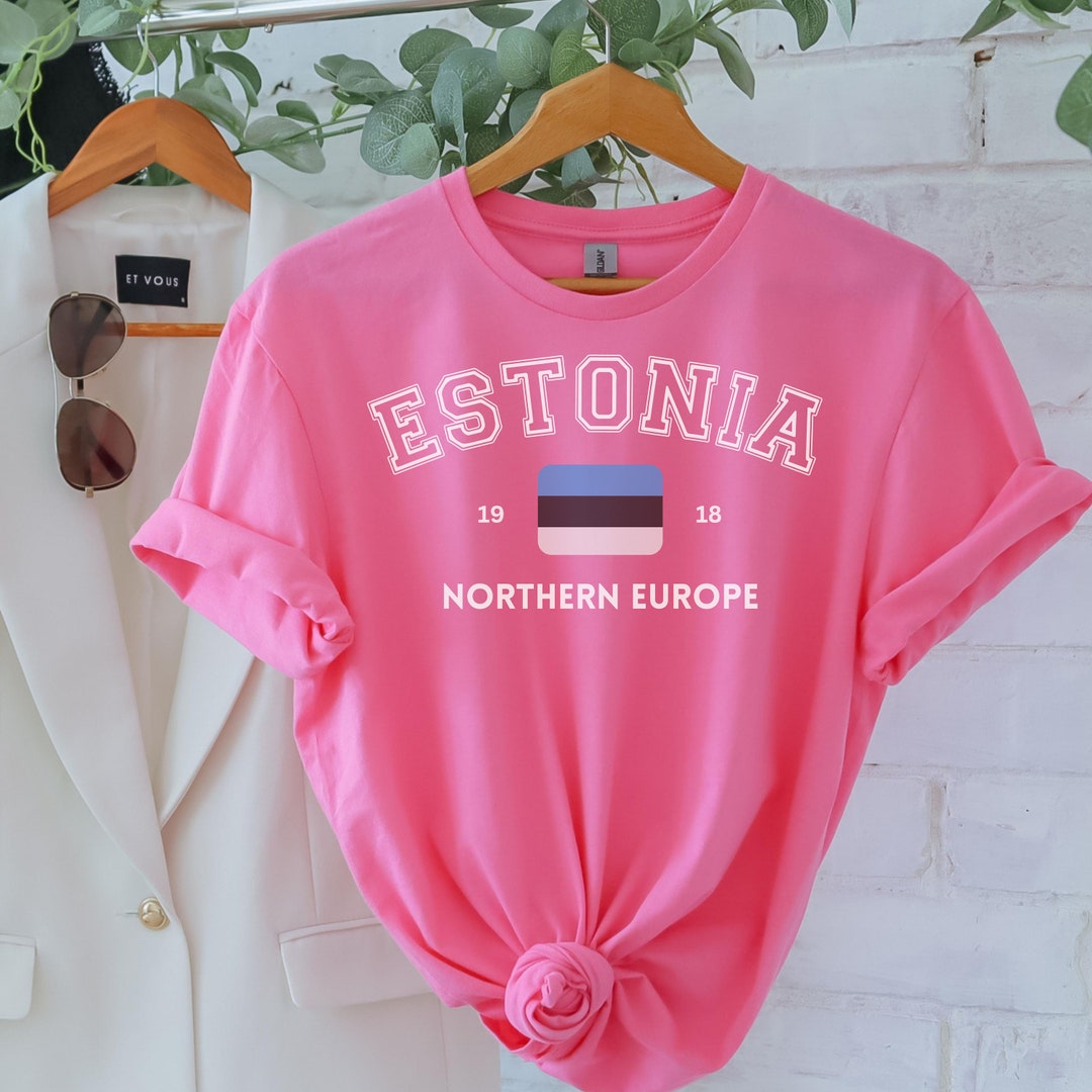 Estonia Flag Emblem Tshirt, Best Estonian Flag Tee, Soft and ...