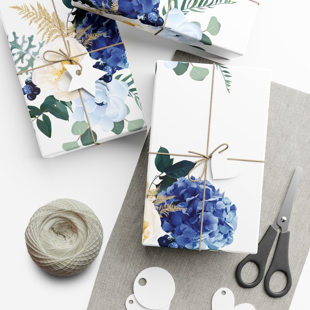 Quality Gift Wrapping Paper, Blue and Silver Gift Wrap Papers ...