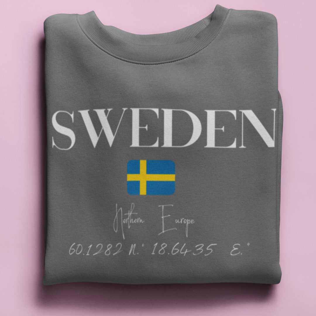Sweden Scandinavian Apparel, Stockholm Clothes, Soft Mens Crewneck ...