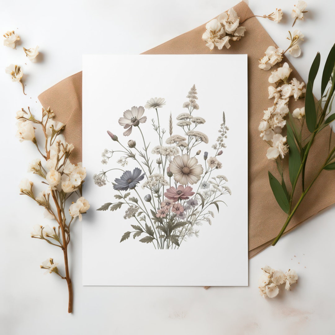 Wildflower SVG Digital Files - PNG SVG Files - Digital Files Only ...