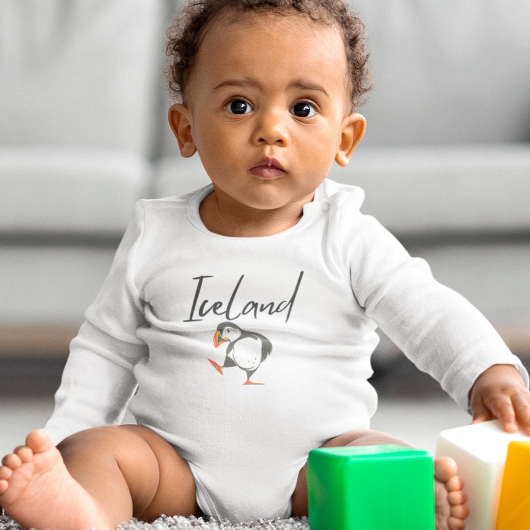 Puffin Onesie Iceland Puffin Long Sleeve Onesie, a Cute Viking Bodysuit ...