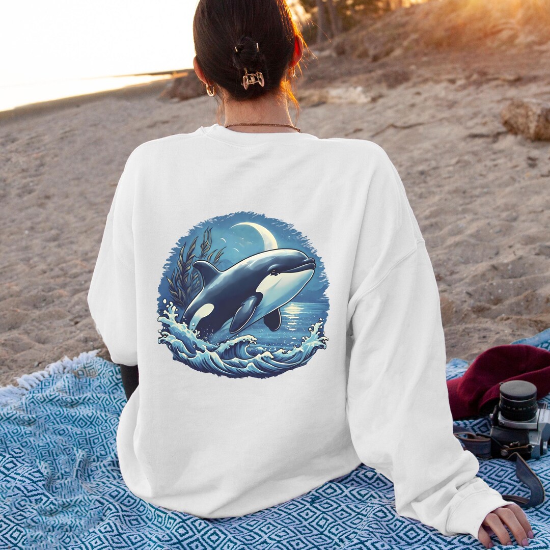 Orcas Whale Sweatshirt Orca Shirts Whale Shirt Coconut Girl Orcas Beach ...