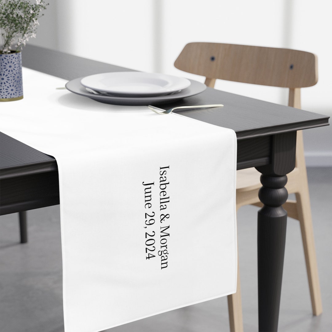 Custom Table Runner, Wedding Decor, Personalized Bridal Party Decor ...
