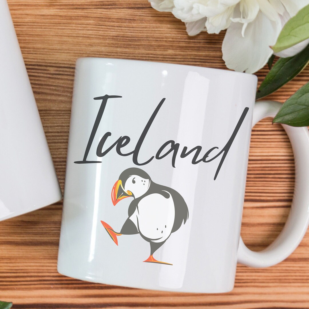 Iceland Puffin Mug, Viking Mug, Best Iceland Mug, Iceland and Puffin ...