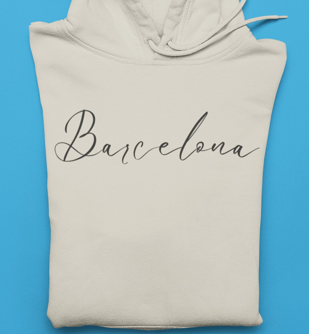 Pretty Barcelona Script Sweatshirt, Spanish City Barcelona Hoodie and ...