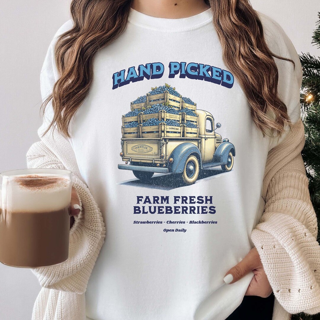 Blueberries Shirt Comfort Colors® Vintage Inspired Blueberry Shirt ...