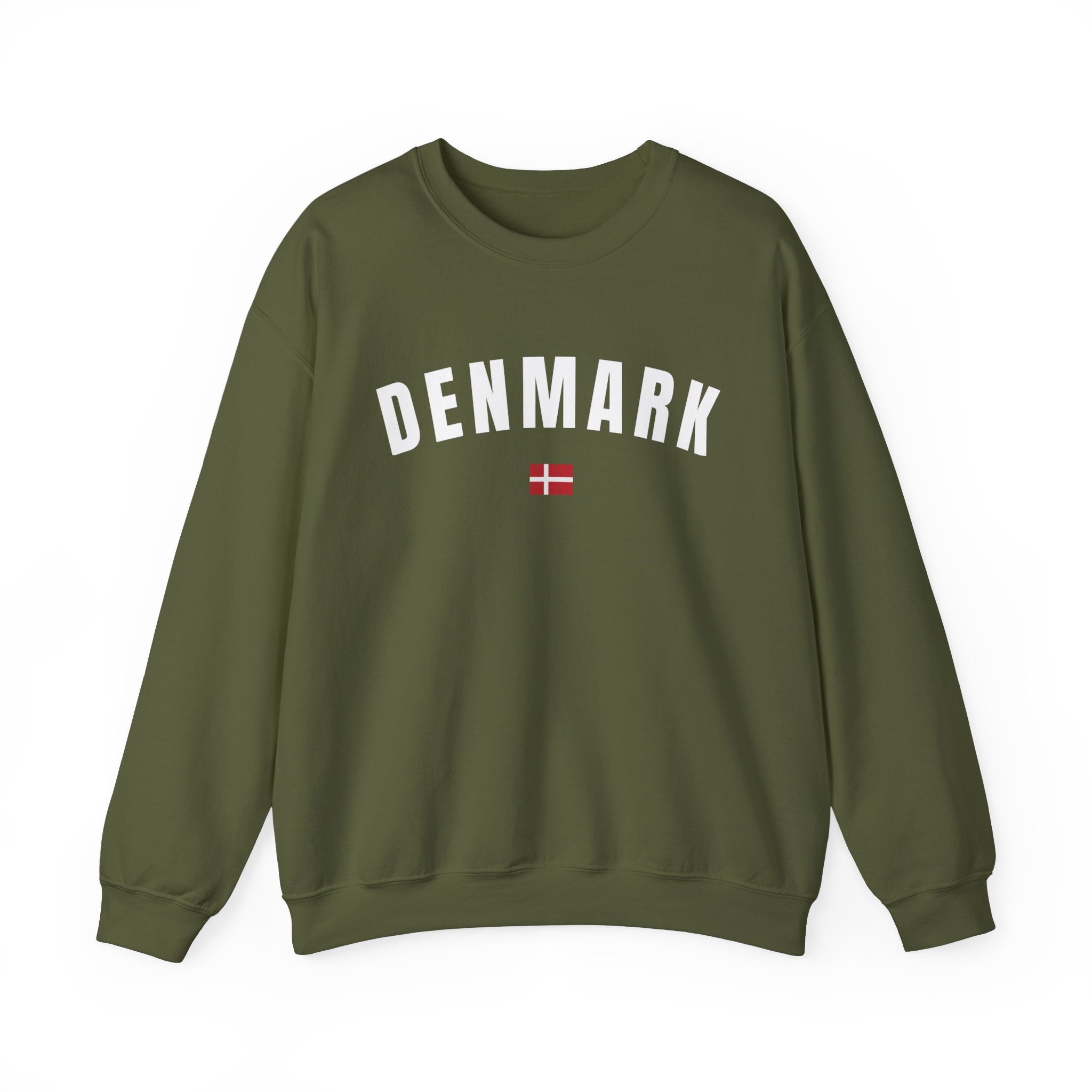 Denmark Sweatshirt, Danish Flag Crewneck Pullover, Denmark Sweater ...