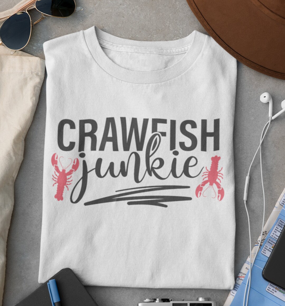 Christmas Food Pun Crawfish Junkie Punny T-shirt for Seafood Lovers ...