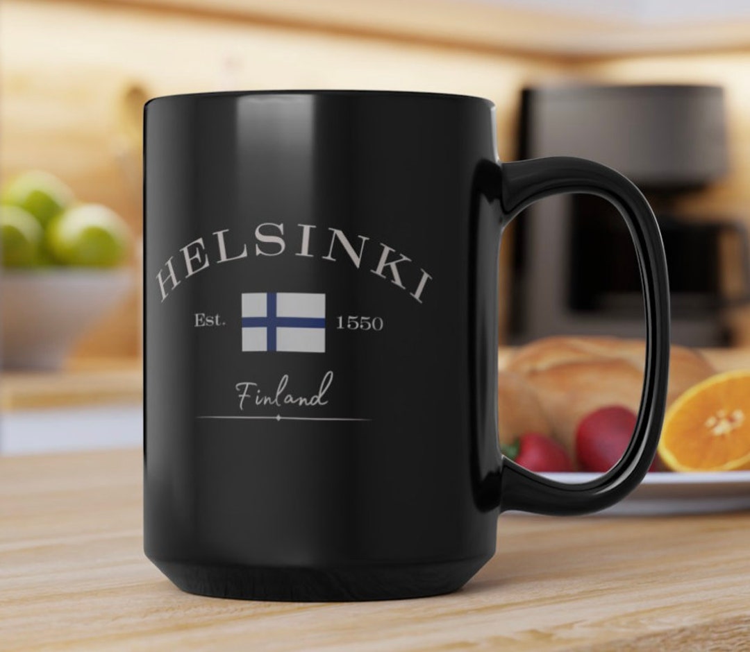 Helsinki Mug, Finland Ceramic Coffee Mug 15 Oz., Finnish Coffee Mug ...