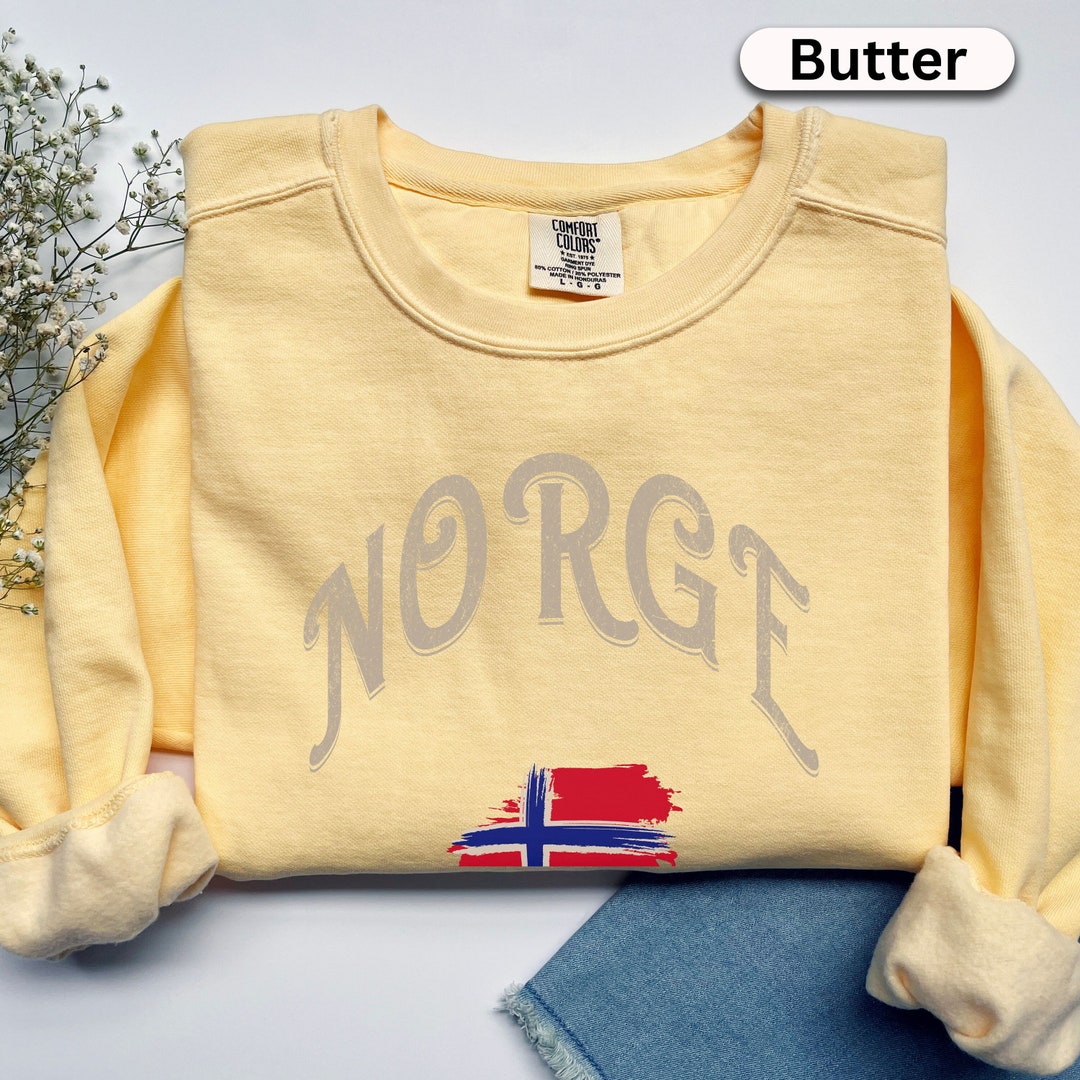 Norge Sweatshirt, Popular Comfort Colors® Norway Crewneck Pullover ...