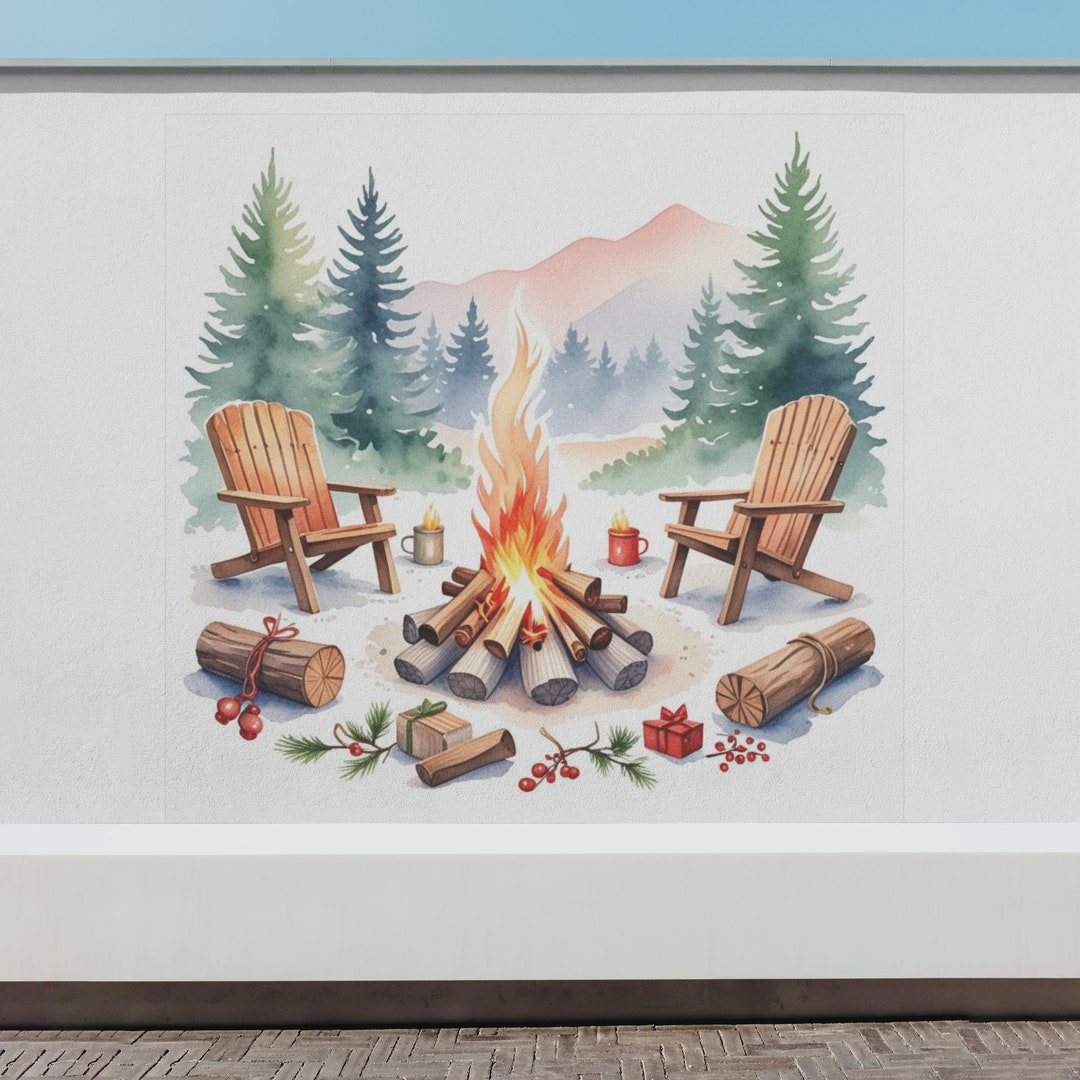 SVG Christmas Campfire SVG PNG Xmas Camping Digital Nature Svg Png ...