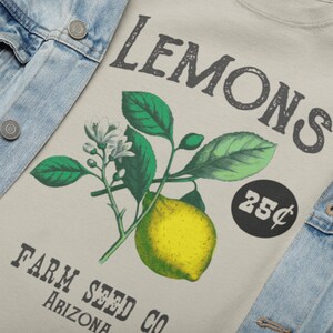 Chef Gift Foodie Lemon Tree, Chef's Kiss Rustic Seed Packet Graphic Tee ...
