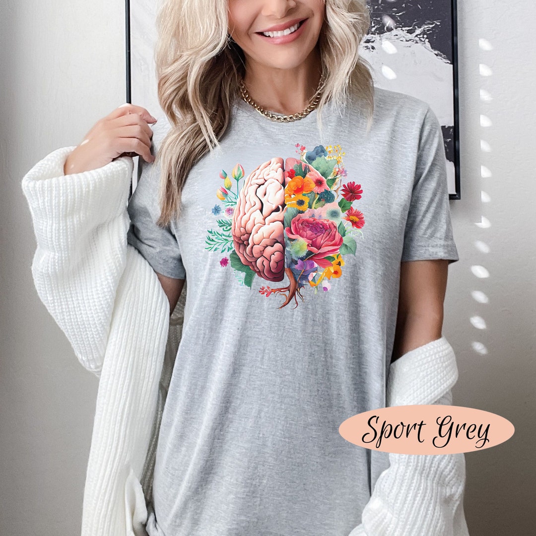 Human Anatomy, Brain Anatomy Floral Shirt, Brain Anatomy Shirt, Funny ...