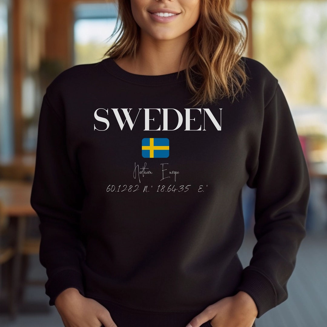 Sweden Flag Sweatshirt, Best Swedish Flag Shirt, Northern Europe Trip ...