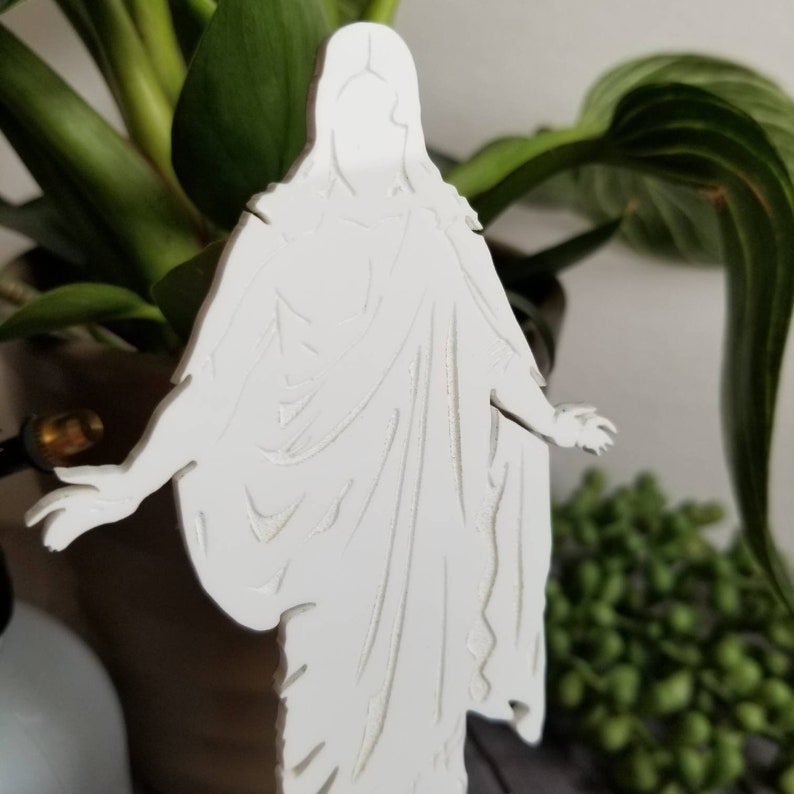 Jesus Christ Plant Pick, Christus Plant Stake, Latter-day Saint Gift ...