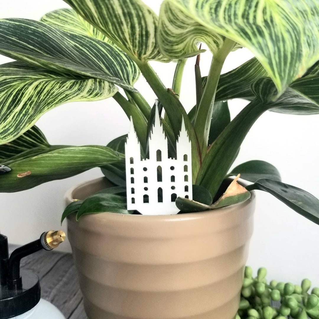 Temple Plant Pick, Temple Plant Stake, Latter Day Saint Home Decor, LDS ...