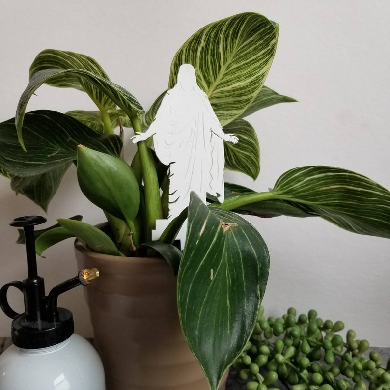 Jesus Christ Plant Pick, Christus Plant Stake, Latter-day Saint Gift ...