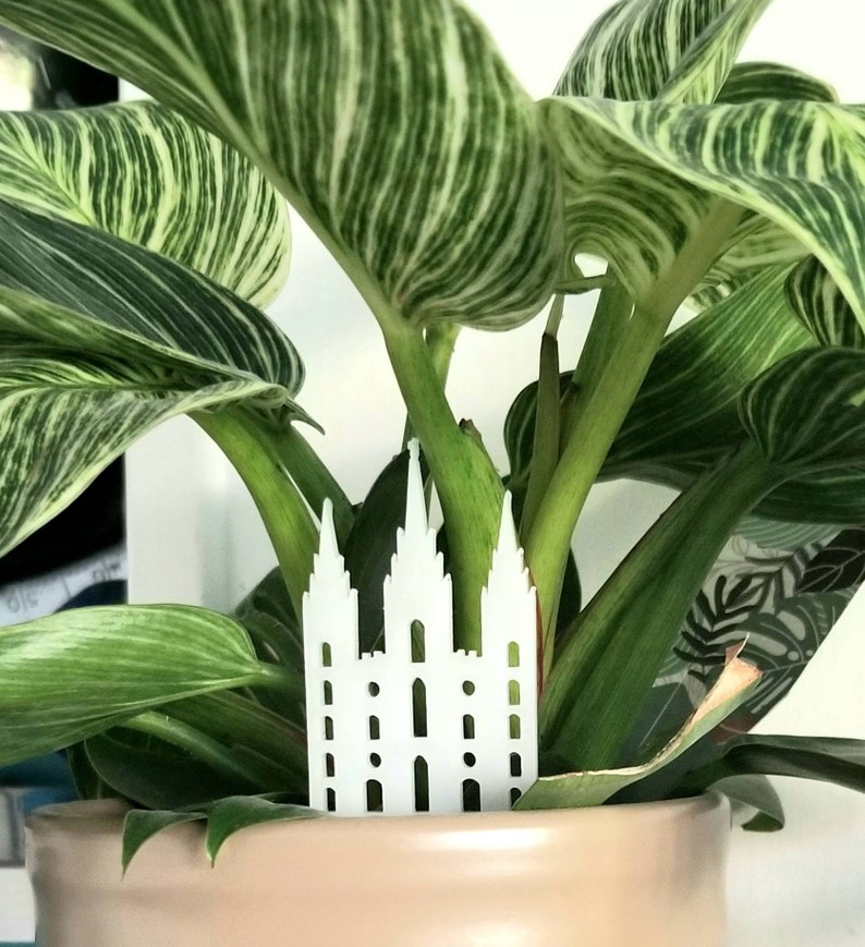 Temple Plant Pick Temple Plant Stake Latter Day Saint Home - Etsy
