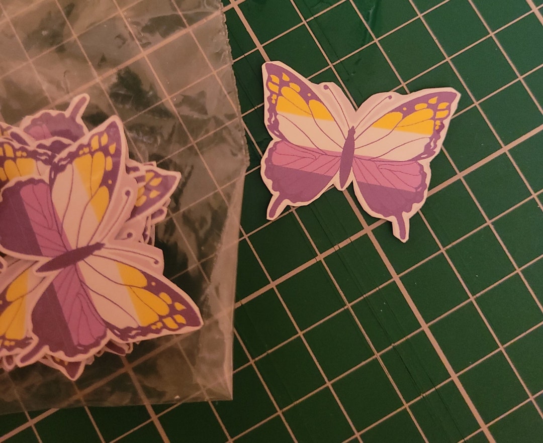 10 Pack Non-binary Butterfly Stickers - Etsy