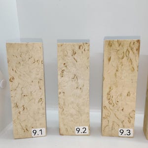 LARGE Scandinavian Curly Birch Burl Blocks: Knife Handle Material DIY ...