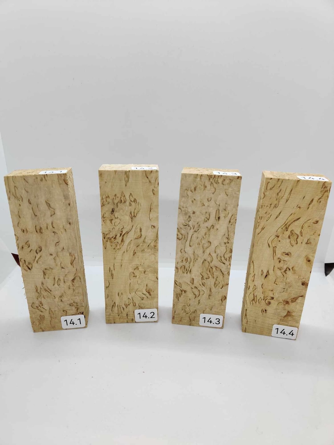 Scandinavian LARGE AA+ Curly Birch Burl Masur Blocks Knife Handle ...