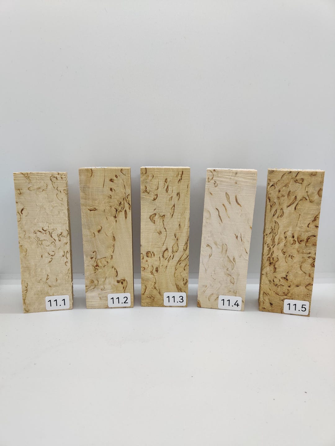 Scandinavian Curly Birch Burl Masur Blocks 5 Knife Handle Material Wood ...