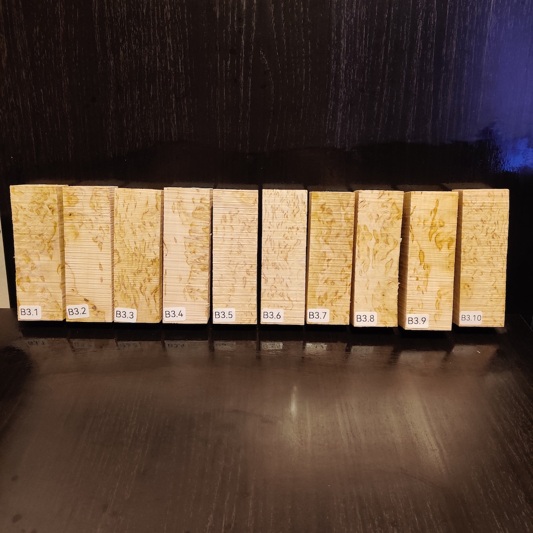 Scandinavian Masur Curly Birch Burl Blocks 10 Knife Handle Material ...