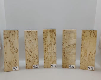 Scandinavian Masur Curly Birch Burl Blocks 10 Knife Handle Material ...