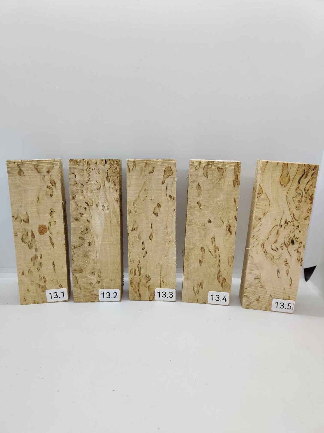 Scandinavian LARGE Curly Birch Burl Masur Blocks Knife Handle Material ...