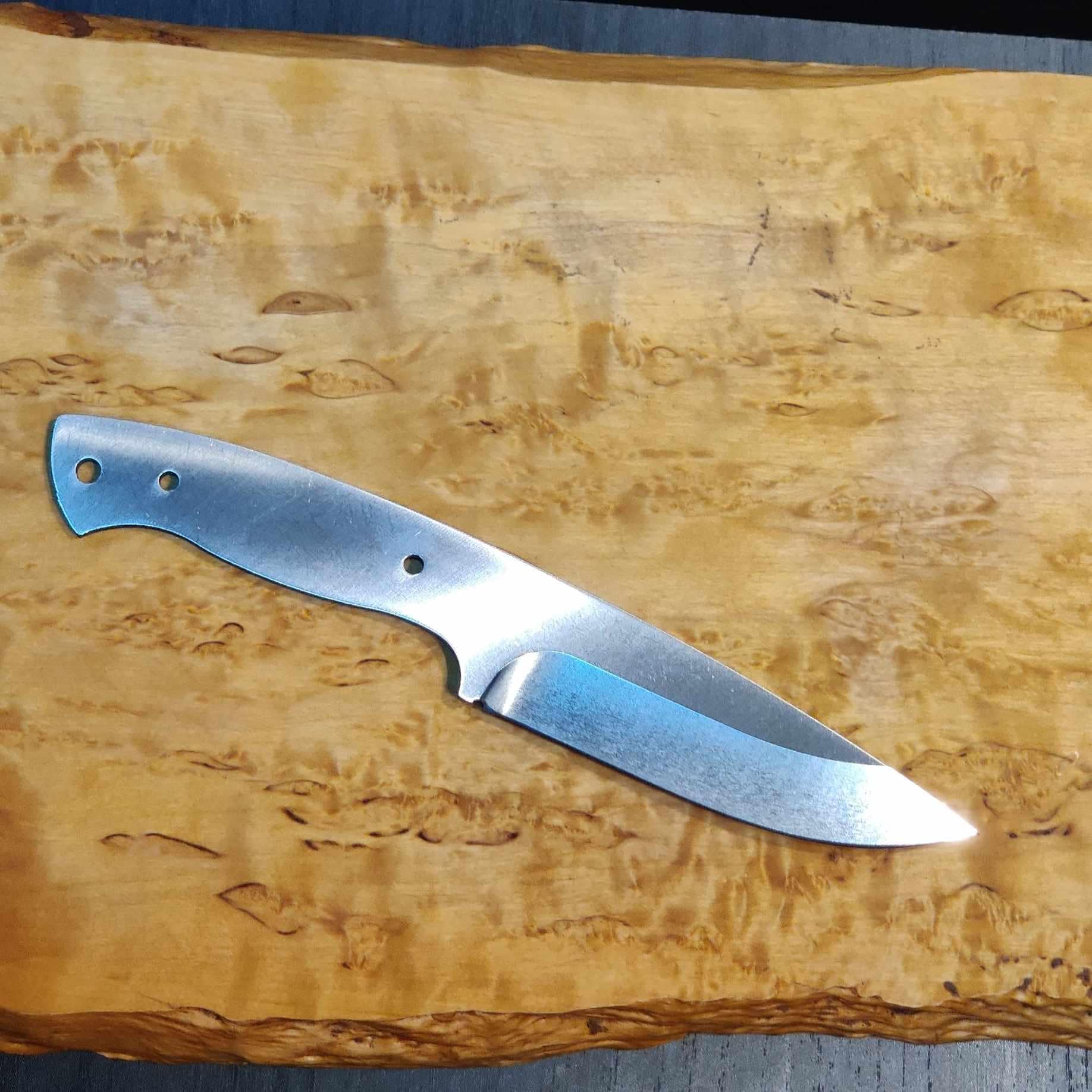Vidar 105 Scandi 440C Stainless Steel Knife Full Tang Blade Blank Drop ...