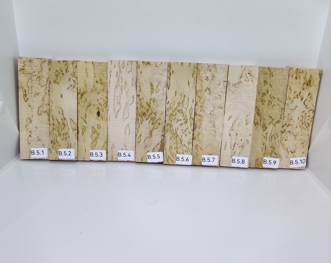 Scandinavian Masur Curly Birch Burl Blocks 10 Knife Handle Material ...