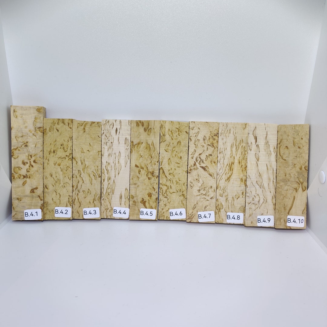 Scandinavian Masur Curly Birch Burl Blocks 10 Knife Handle Material ...