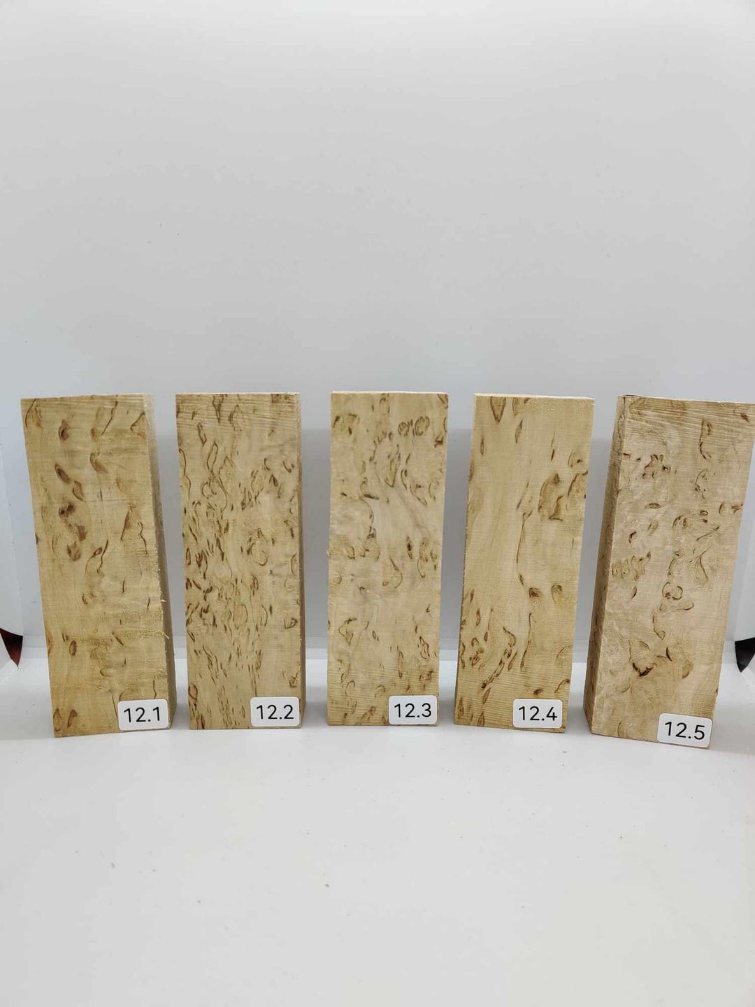 LARGE Scandinavian Curly Birch Burl Blocks: Knife Handle Material DIY ...