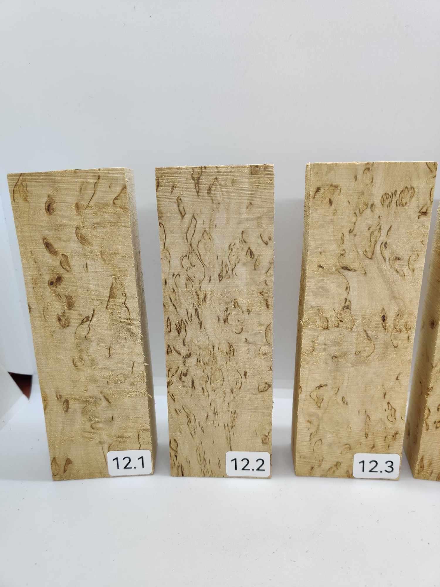 LARGE Scandinavian Curly Birch Burl Blocks: Knife Handle Material DIY ...
