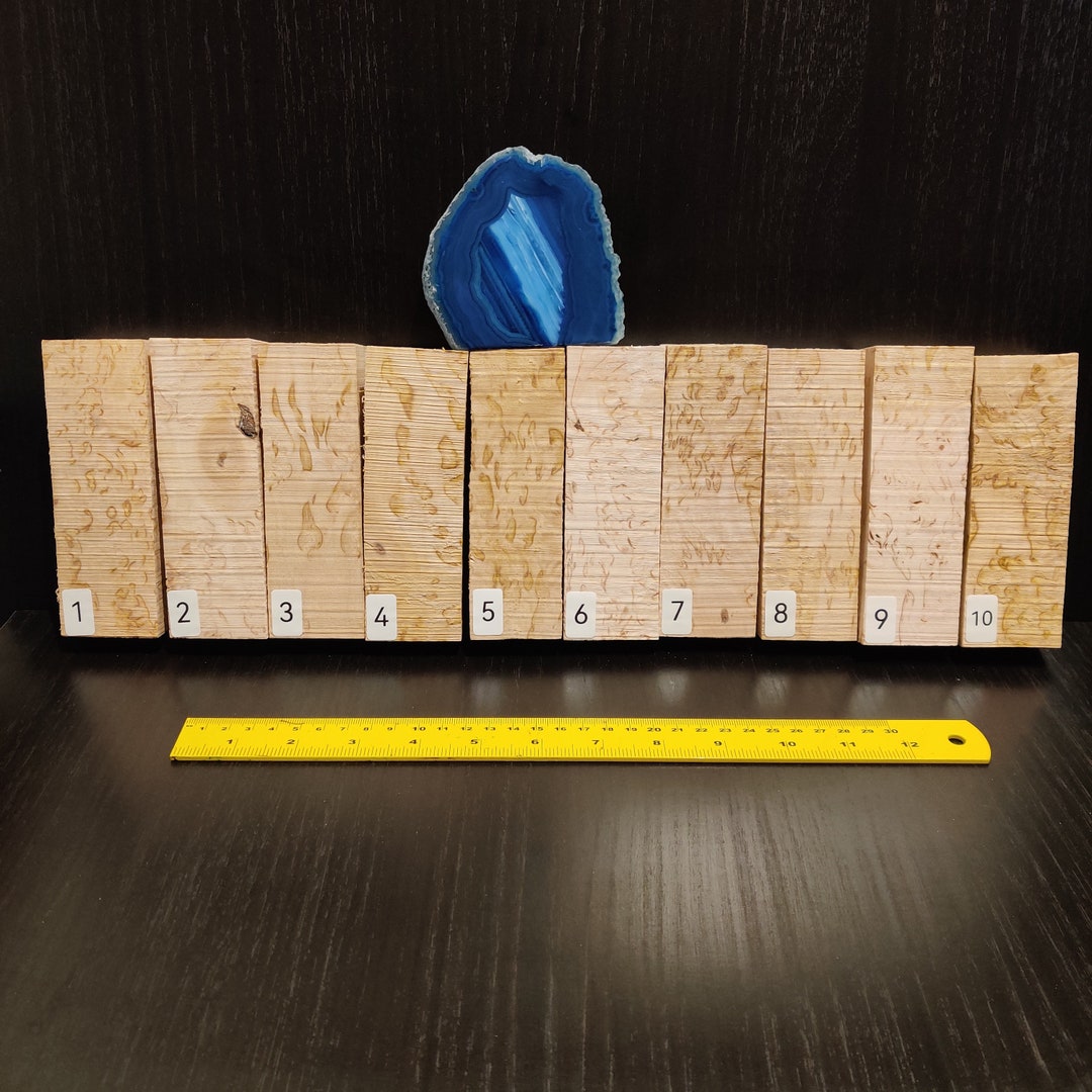 Scandinavian Masur Curly Birch Burl Blocks Knife Handle Material Wood ...