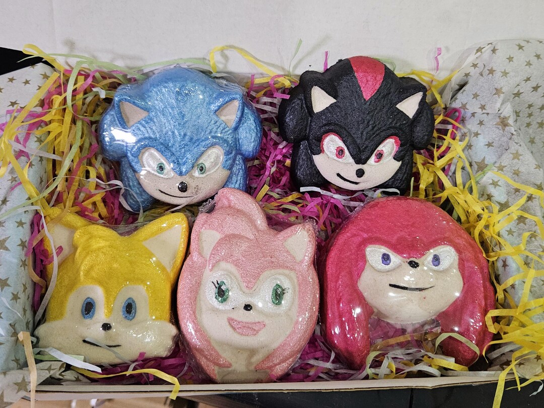 Sonic Blue Hedgehog, Tails & Friends Bath Bomb Bomb Gift Set. Novelty Bath Bombs, Perfect for ...