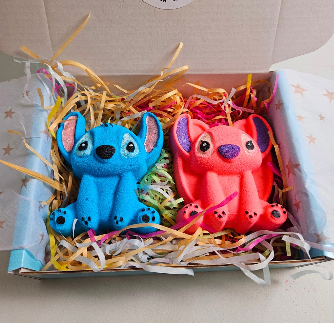 Stitch Alien & Angel, Lillo Bath Bombs Gift Set. Birthday, Christmas ...