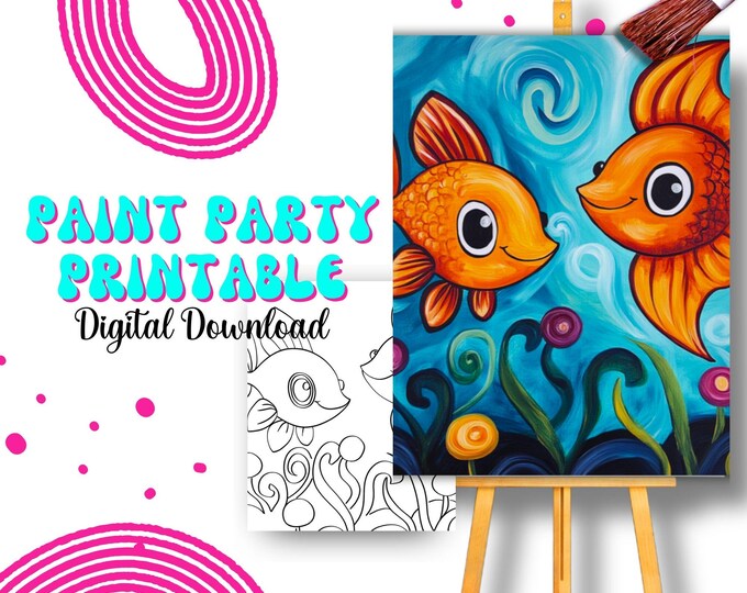 Paint Party Printable Tracers – Instant Digital Download for DIY Art ...