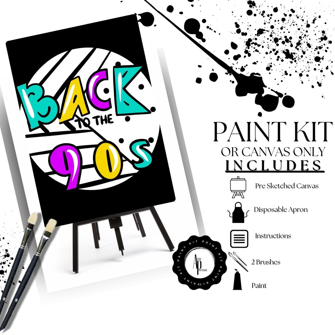Canvas Paint Kits/ Pre Drawn Outline Canvas Tonight/ DIY Canvas/ Party/ Paint Kit/ PNG/ Paint ...