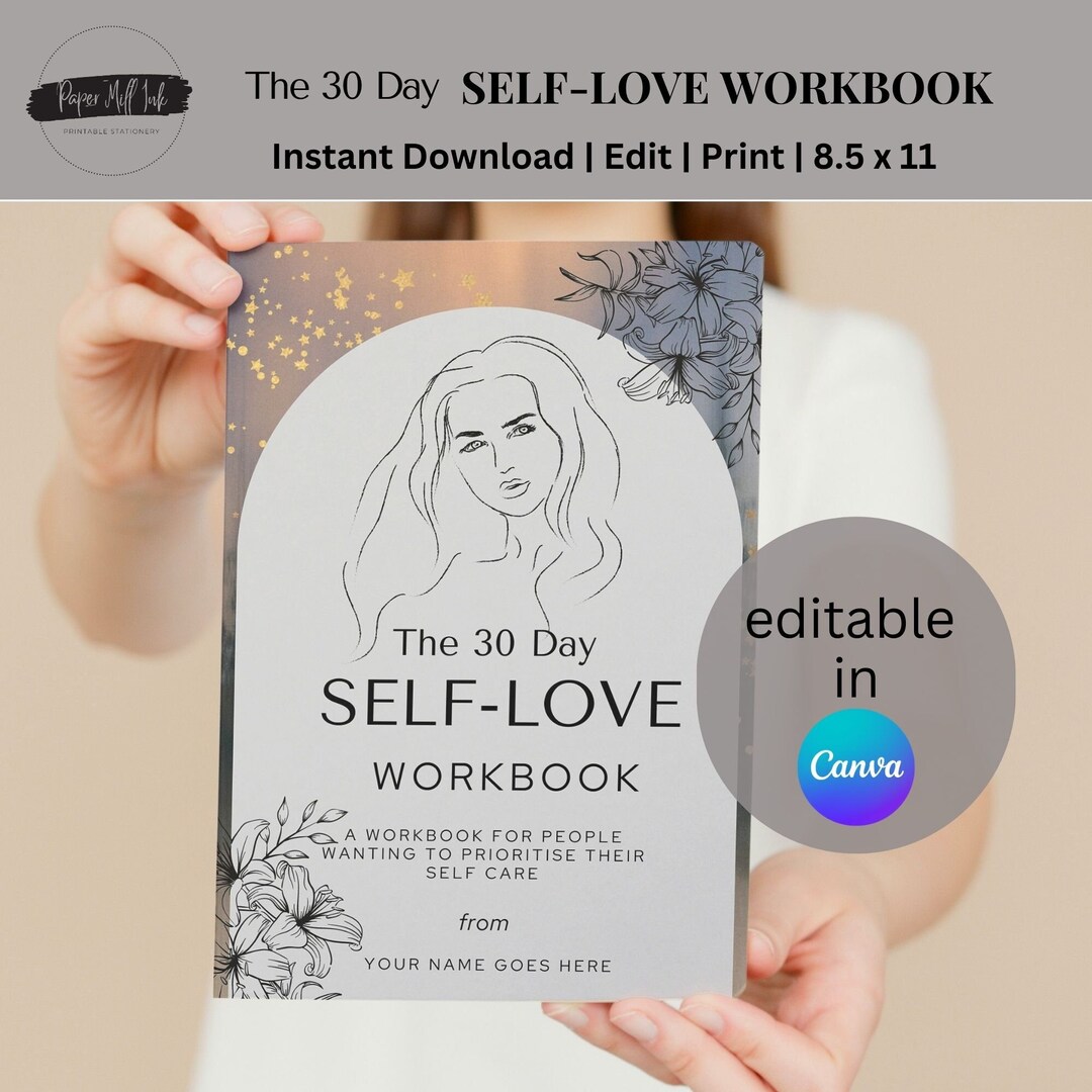 30 Day Self Love Workbook Self Care Planner Done for You Self-help Self ...