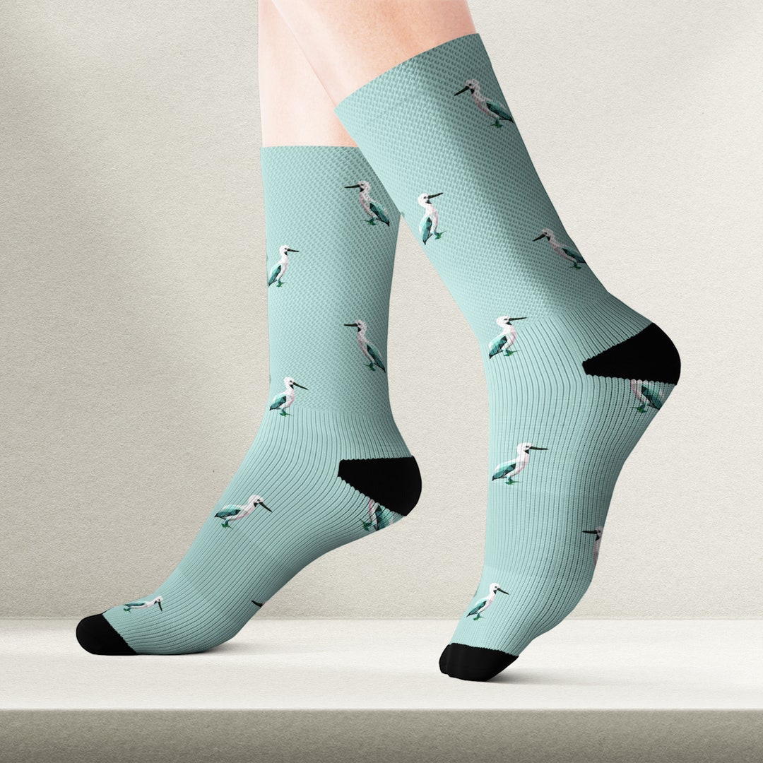Blue Footed Booby Bird Socks, Galapagos Animal Socks for Birders ...