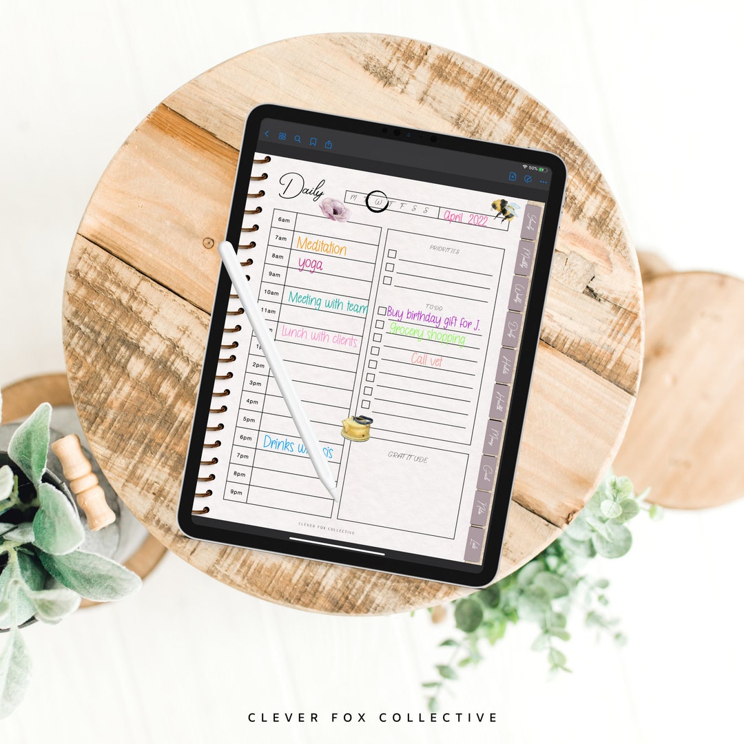 Pressed Flowers Spring Themed Digital Planner, Best Digital Planner ...