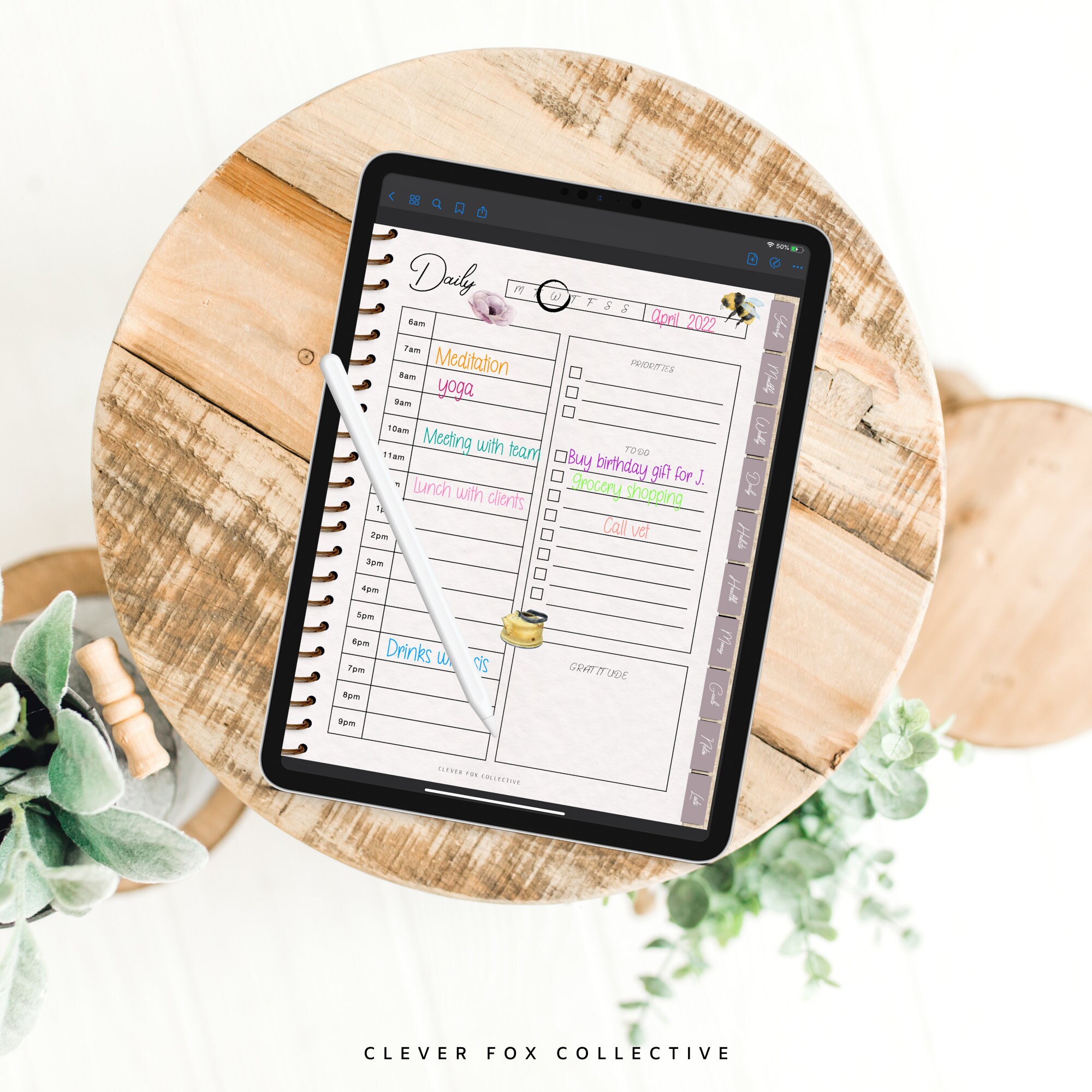 Pressed Flowers Spring Themed Digital Planner, Best Digital Planner ...