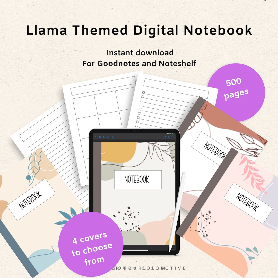 Botanicals Themed Digital Notebook, Goodnotes Notebook, Notability ...