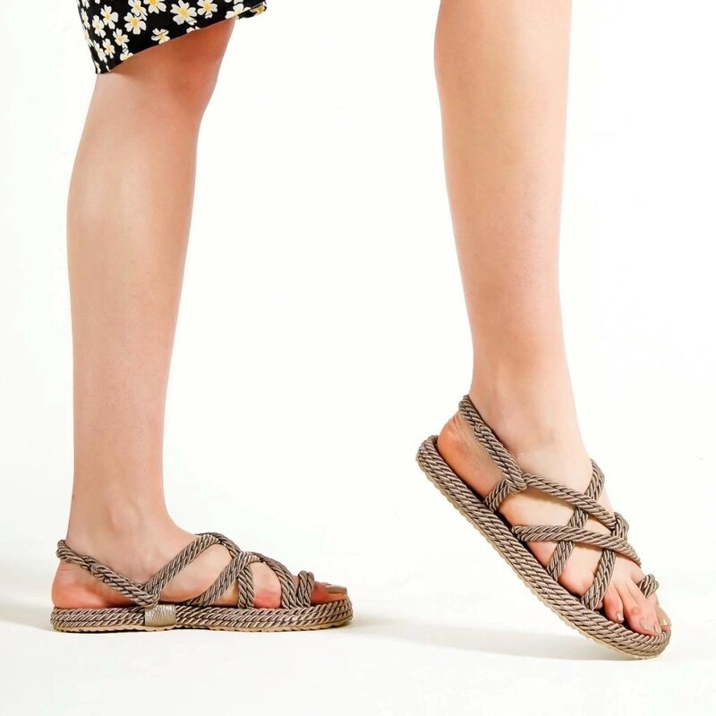 Straw Sandals - Etsy